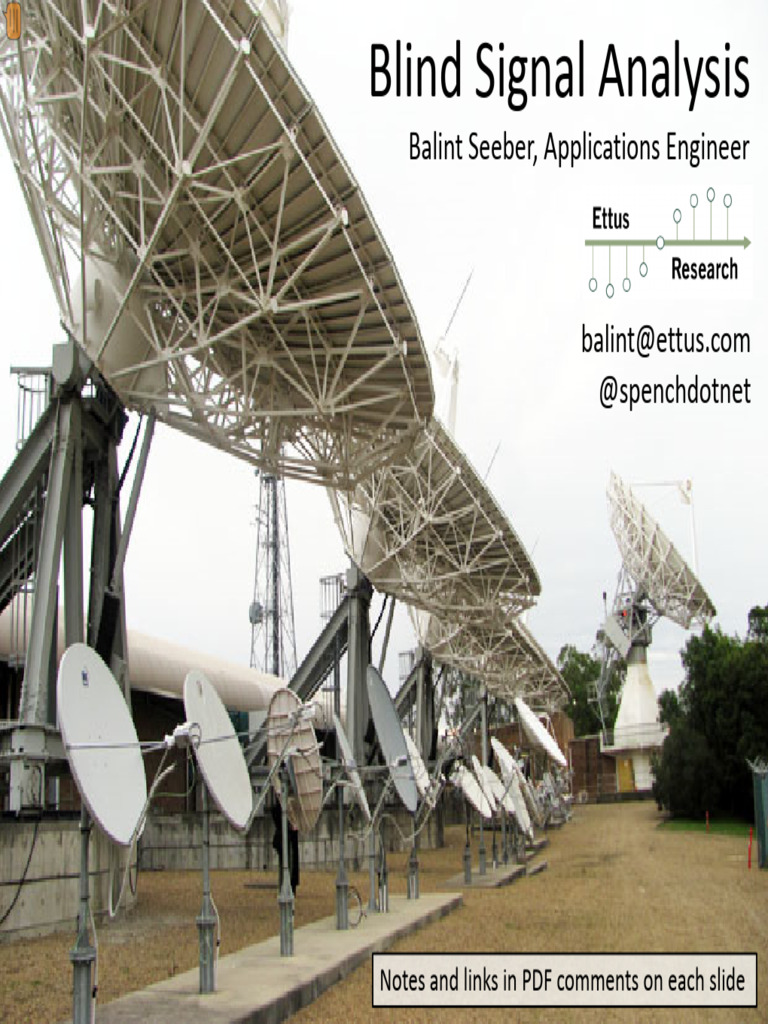 Seeber BlindSignalAnalysis | PDF | Modulation | Wireless