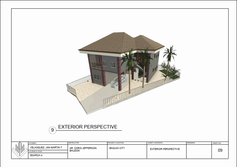 Baguio City Exterior Perspective Project | PDF