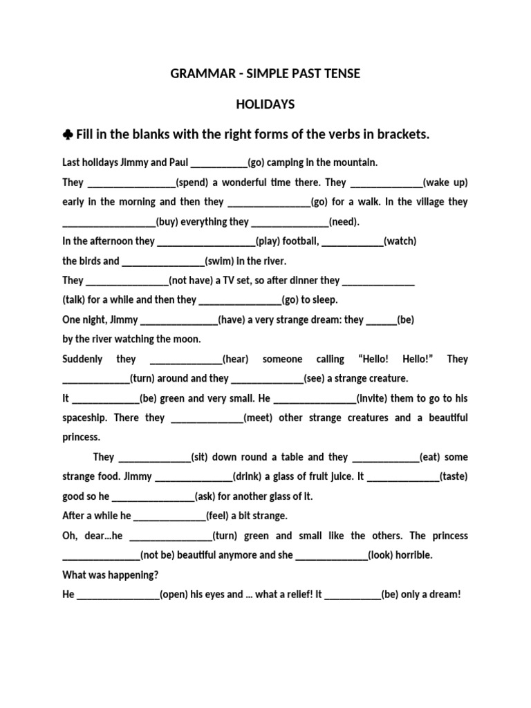 Practice Simple Past | PDF