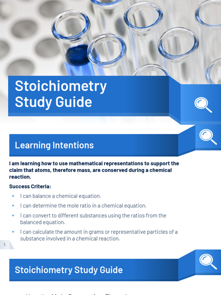 Stoichiometry Study Guide (Student) | PDF | Stoichiometry | Mole (Unit)