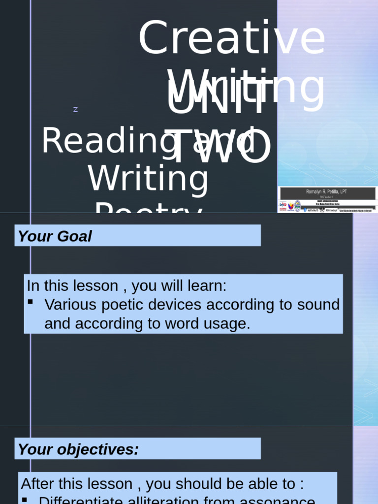 UNIT 2 - LESSON 3 - Poetic Devices - 084534 | PDF