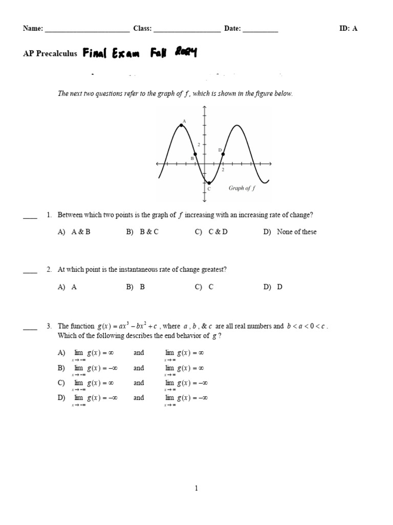 APPC Final Exam 2024 | PDF | Asymptote | Function (Mathematics)