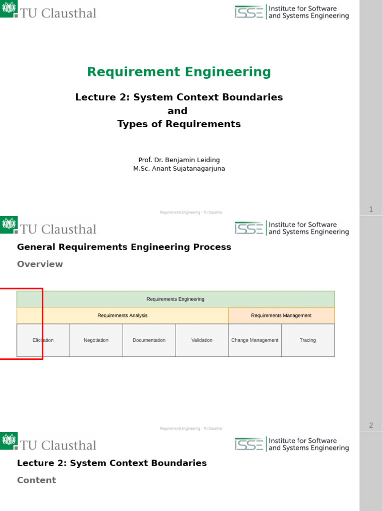 RE-L02-System-Context-Boundaries-and-Types-of-Requirements | PDF | System | Use Case