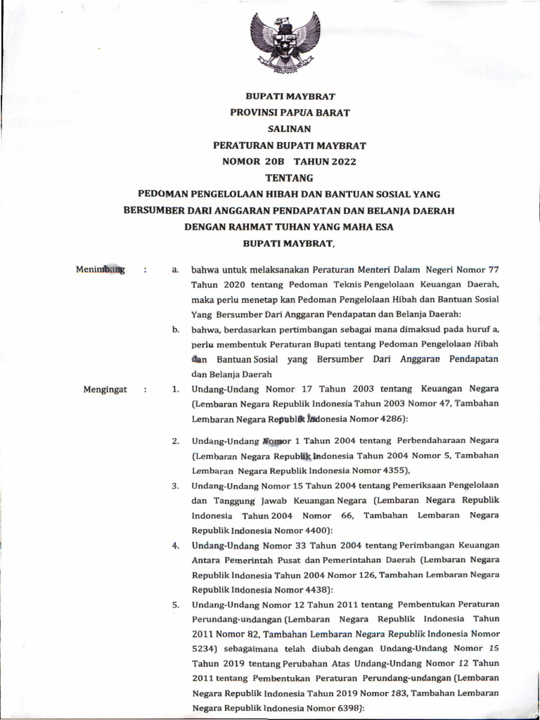 Perbub Hibah MBT | PDF