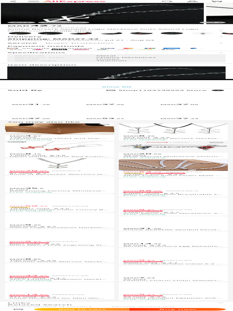 Anime Berserk Symbol Logo Necklace Guts Sword Logo Pendants Cosplay ...