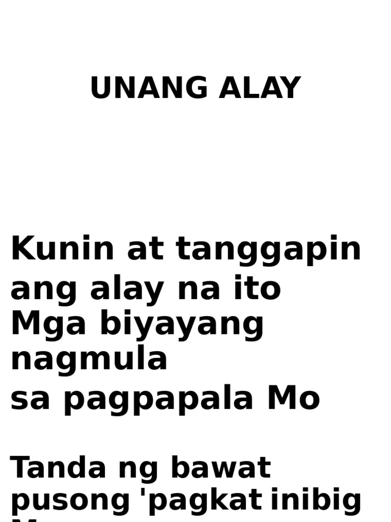 Unang Alay | PDF
