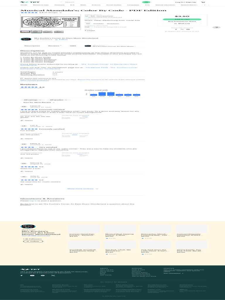 Musical Mandalas: Color By Code PDF | PDF