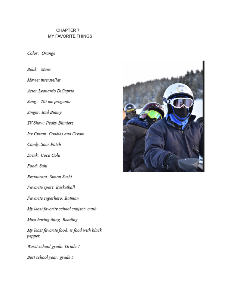 My Favorite Things | PDF