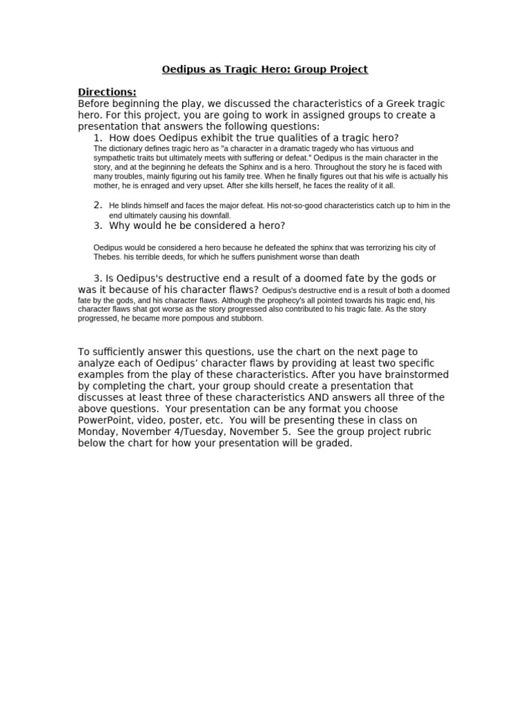 Oedipus: Analyzing Character Flaws | PDF | Oedipus