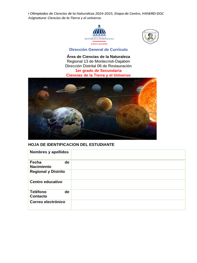 Prueba Olimpiada de Ciencias Naturales 1ro de Secundaria (Recuperado Automáticamente) 2 | PDF ...