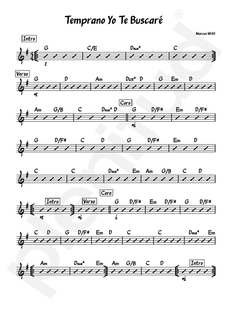Temprano Yo Te Buscar - CHART | PDF