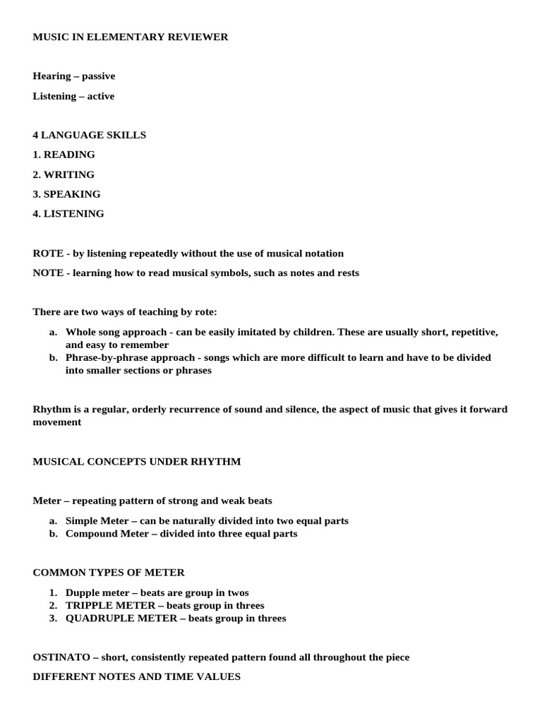 Music Teaching Methods for Kids | PDF