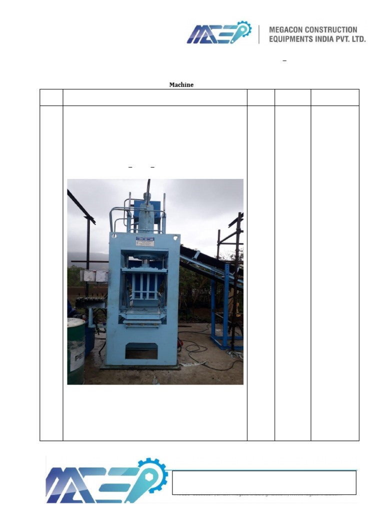 Fly Ash Brick Making Machine | PDF | Machines | Manufactured Goods