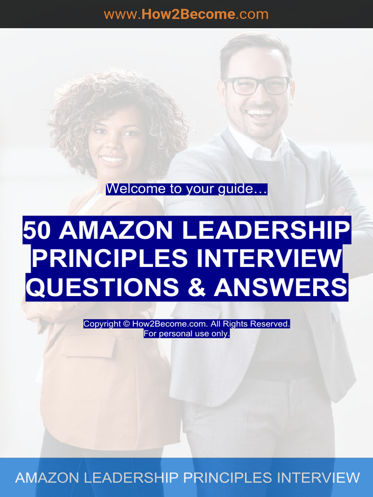 50 Amazon Leadership Principles Interview Questions and Answers - FINAL | PDF | Advertising ...