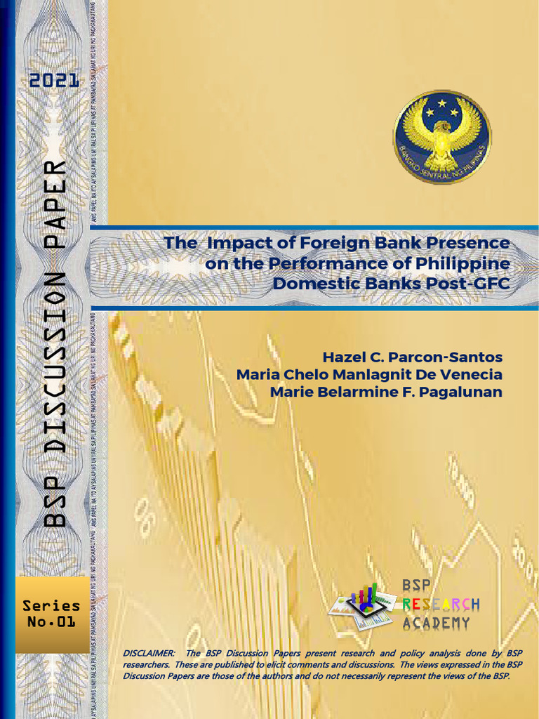 1the Impact of Foreign Bank Presence On The Performance of Philippine ...