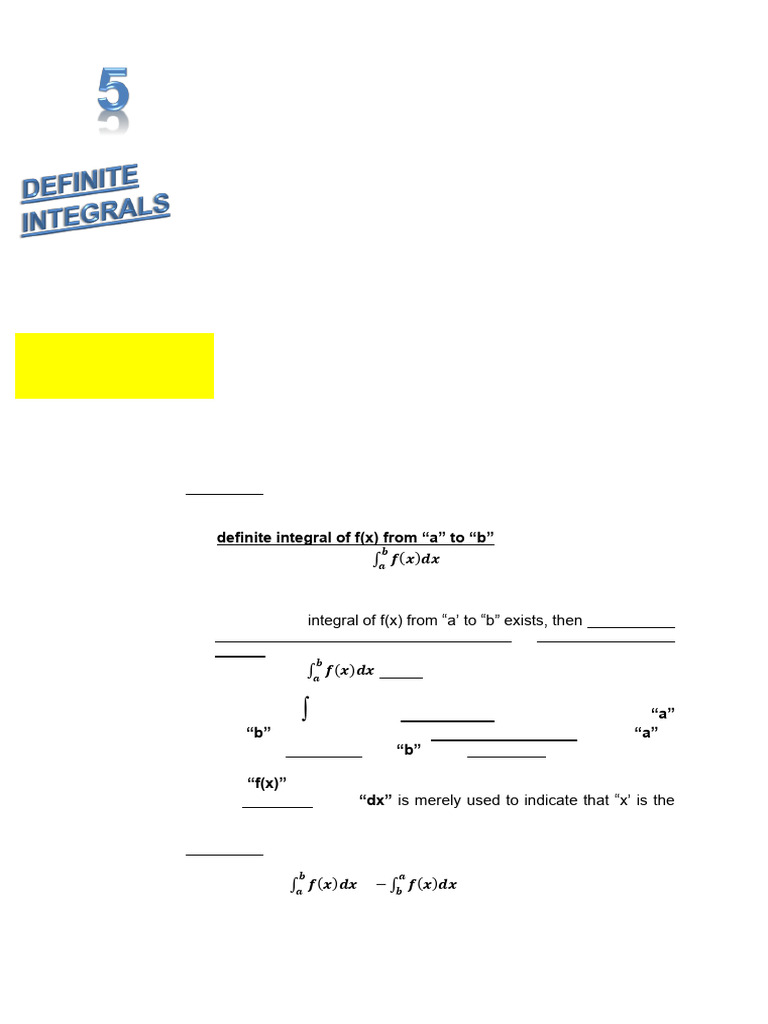 Module-5-Definite-Integrals_080043 | PDF | Integral | Function ...