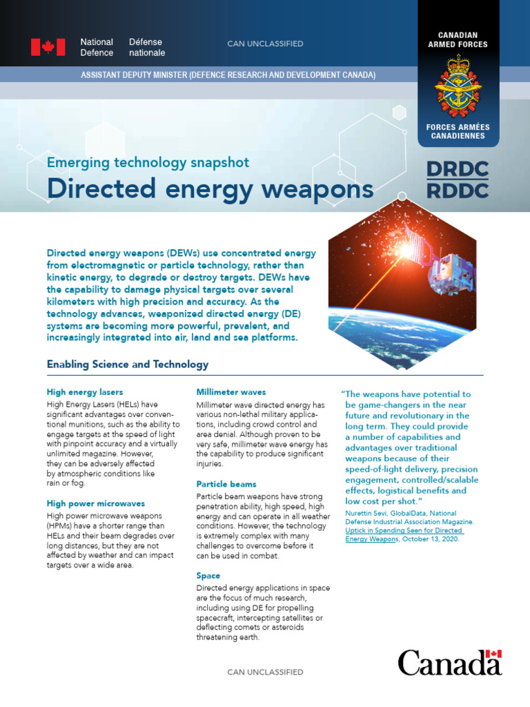 Directed Energy Weapons Overview | PDF