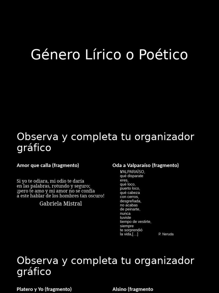 Género Lírico o Poético | PDF | Poesía