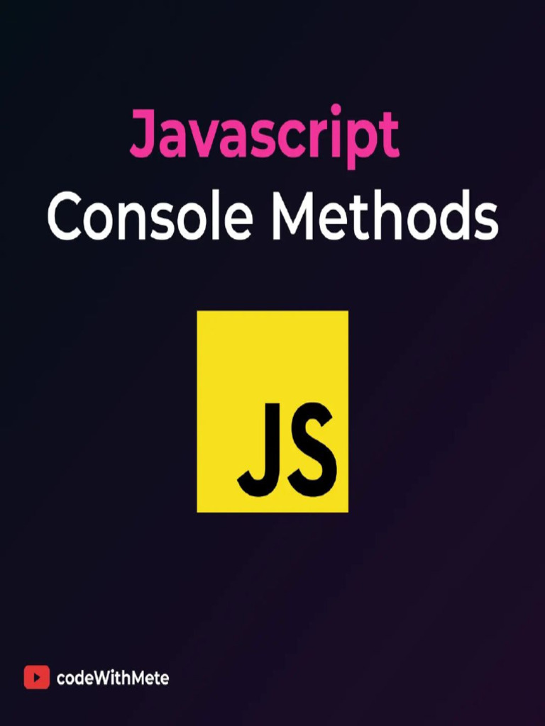 JavaScript Console Methods ? | PDF