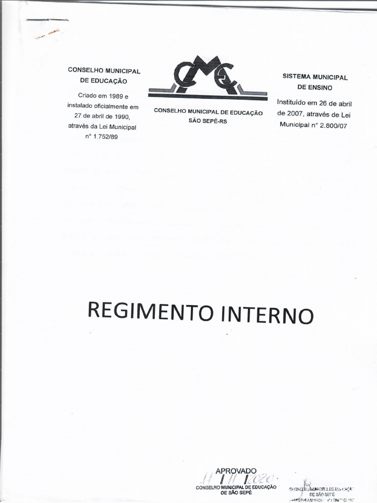 CME - Regimento Interno | PDF