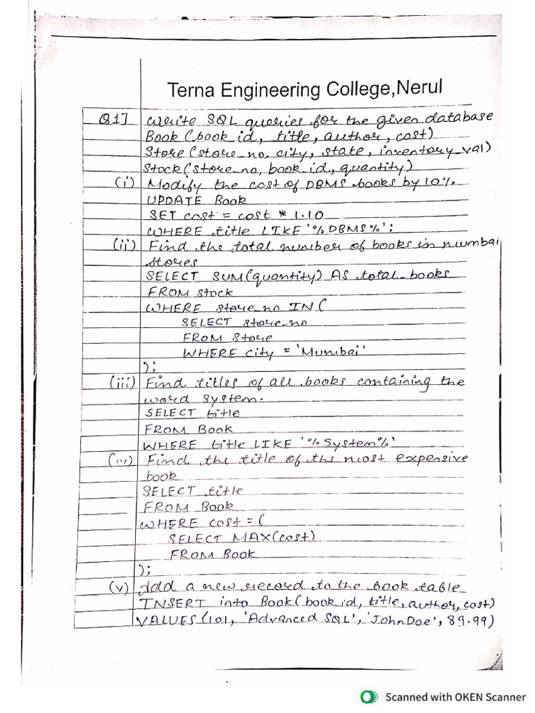DBMS ASSIGNMENT 2 | PDF