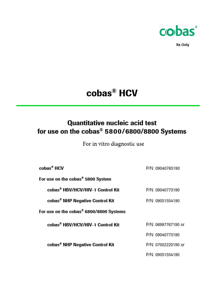 Cobas® HCV | PDF | Hepatitis C | Hepatitis