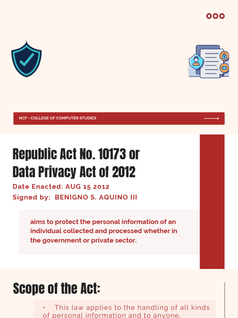 Lesson 7 - Data Privacy Act of 2012 | PDF | Fine (Penalty) | Information