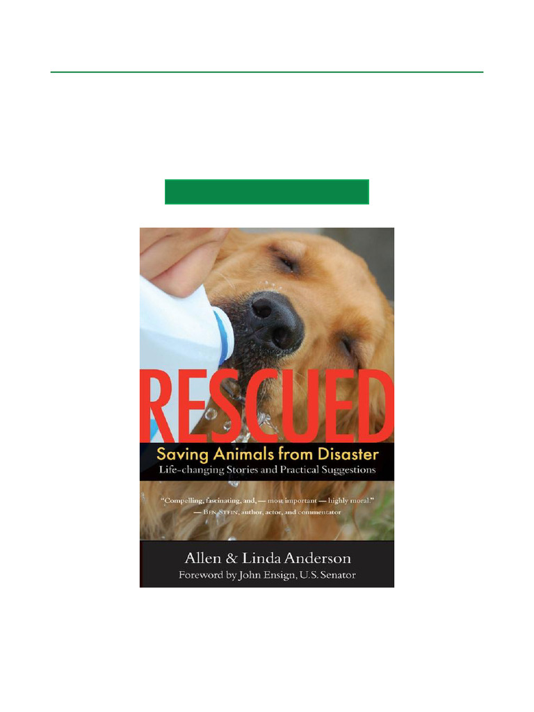 Quick Download Rescued Saving Animals From Disaster PDF | PDF