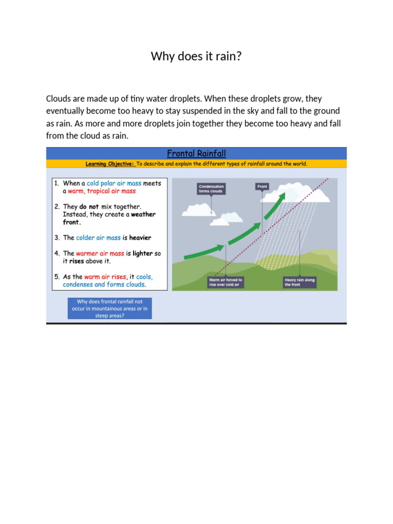 Why does it rain | PDF