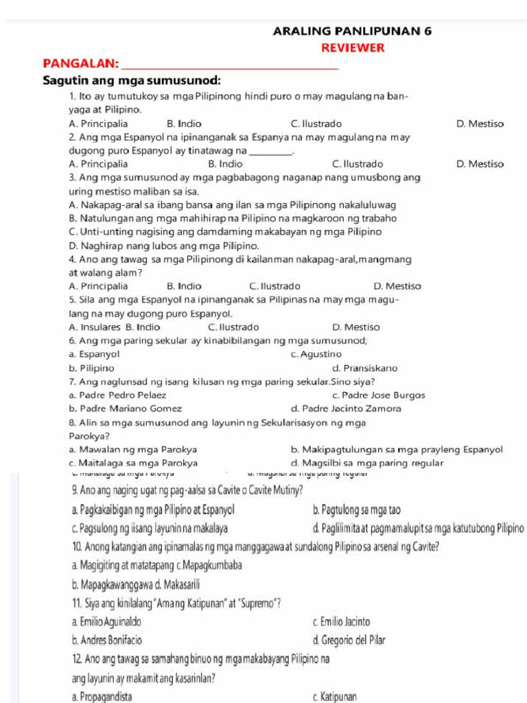 Ap 6 Reviewer 2 | PDF