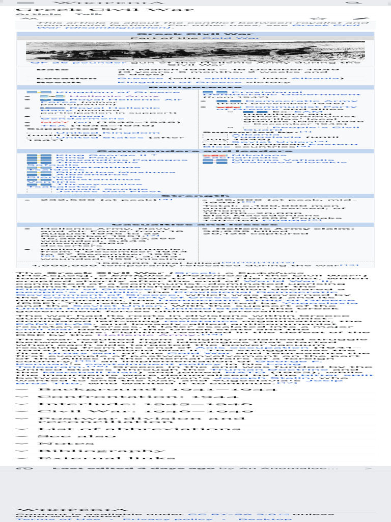 Greek Civil War - Wikipedia | PDF | International Relations | Aftermath ...