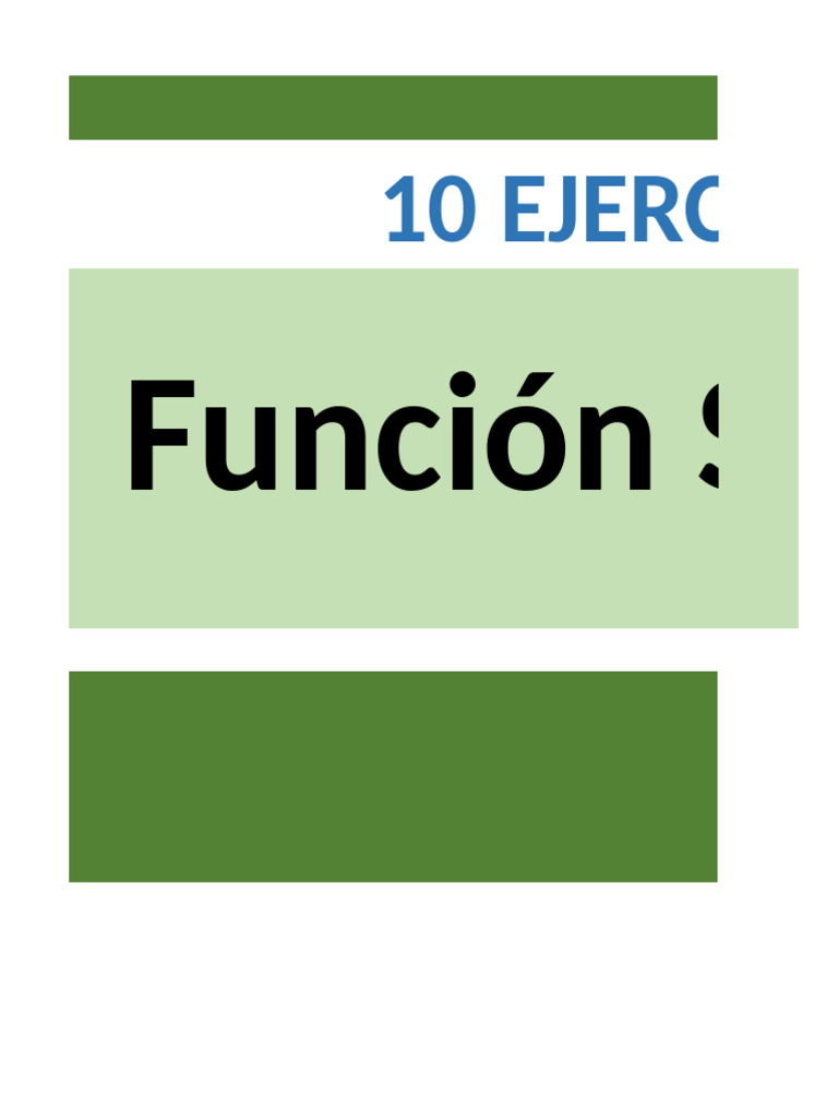 10 Ejercicios Si y o | PDF