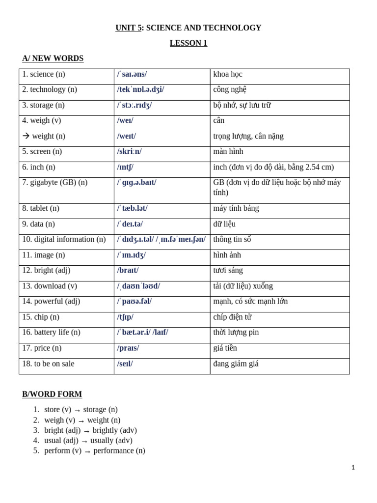 PCH - Anh 8 - Đề Cương HK2 (23-24) | PDF | Smartphone | Laptop