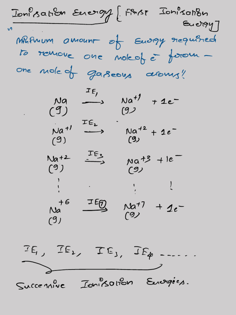 Atomic Sructure HL Ionization Energy | PDF