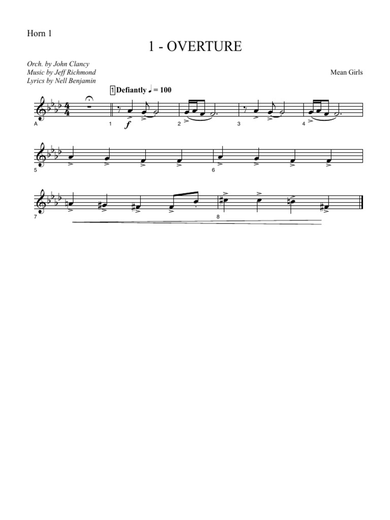 1 Overture - Horn 1 | PDF