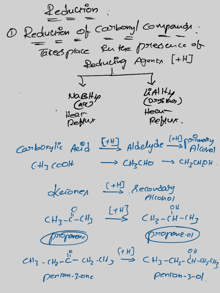 Reduction Reactions HL Notes | PDF