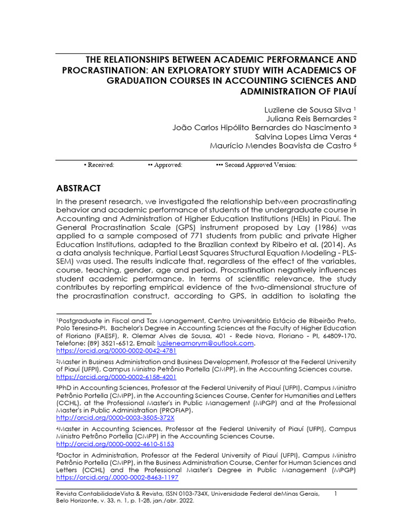 Bcavelino, 6441 - THE RELATIONSHIPS BETWEEN ACADEMIC PERFORMANCE AND ...