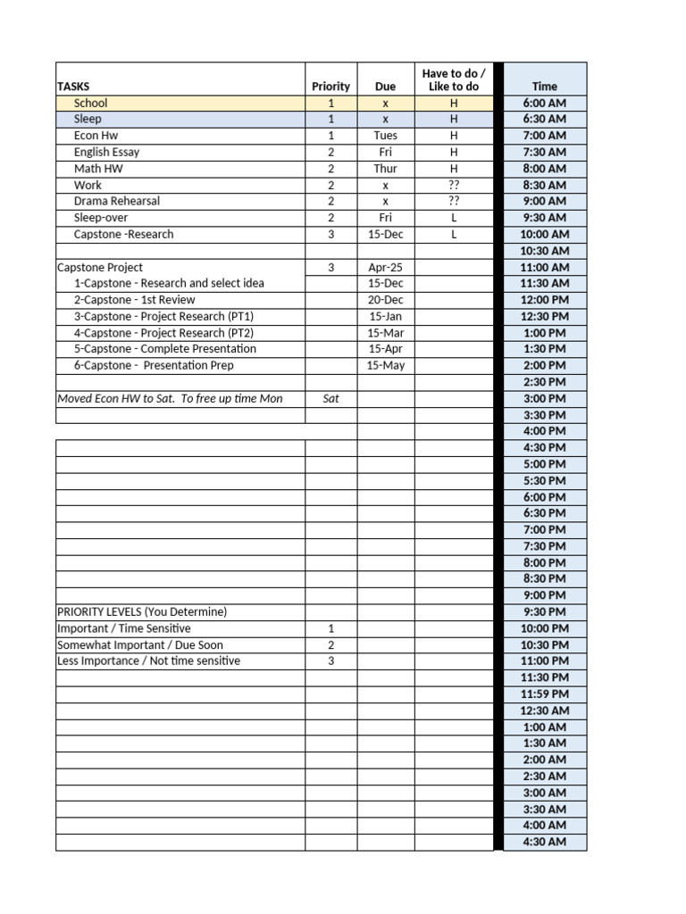 Time MGT - Assignment 2024 | PDF