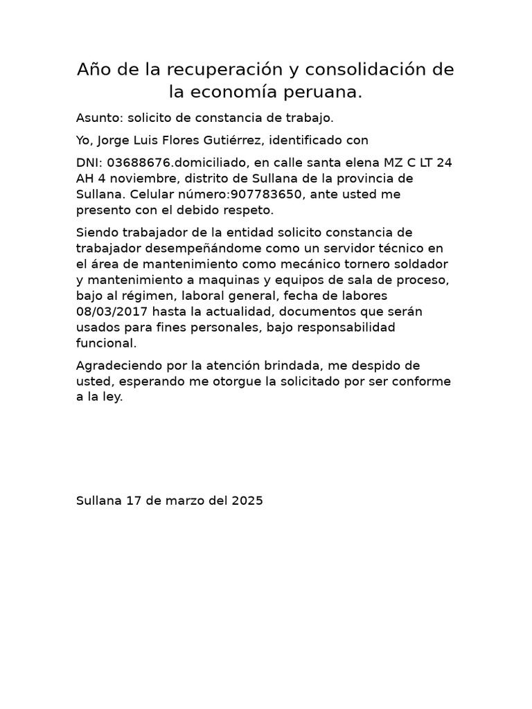 Año de La Recuperación y Consolidación de La Economía Peruana | PDF