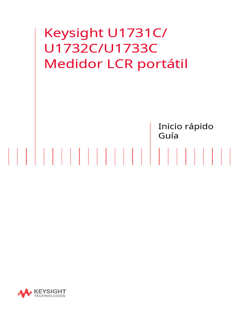 Guía rápida Medidor LCR Keysight U1731C-3C | PDF | Corriente continua ...