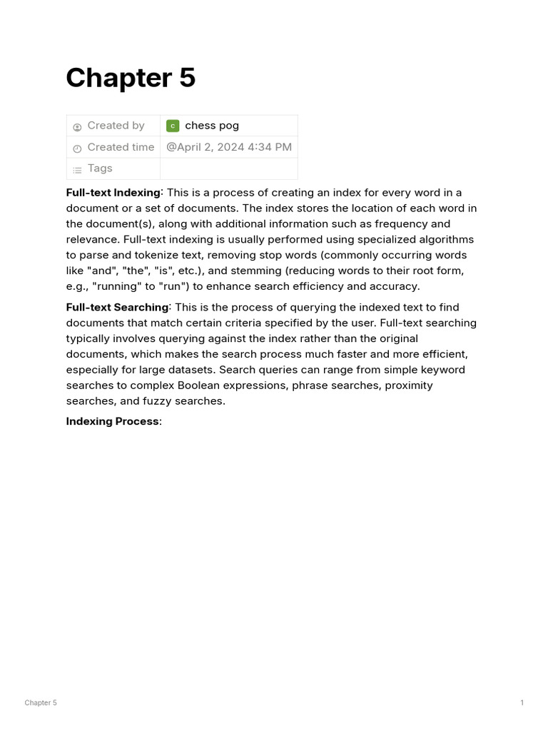 Chapter_5_7f8e2deab3714d75b0c5a514a8a99b6b_1712934164766 | PDF | Search Engine Indexing ...