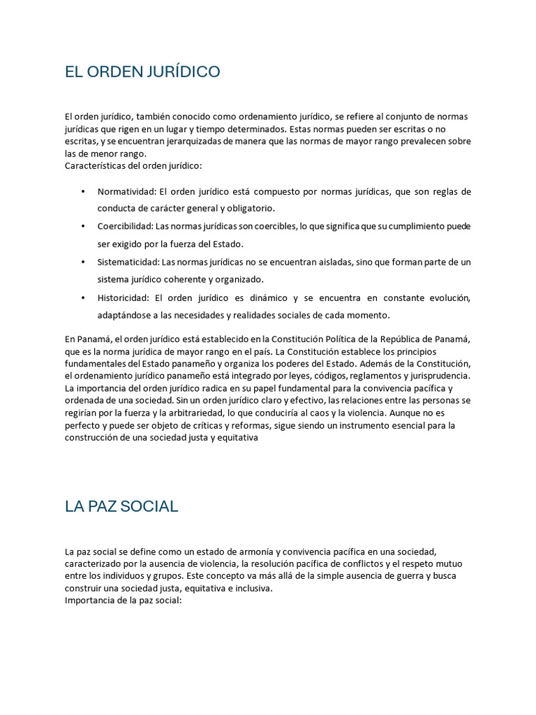 El Orden Juridico | PDF | Libertad | Paz
