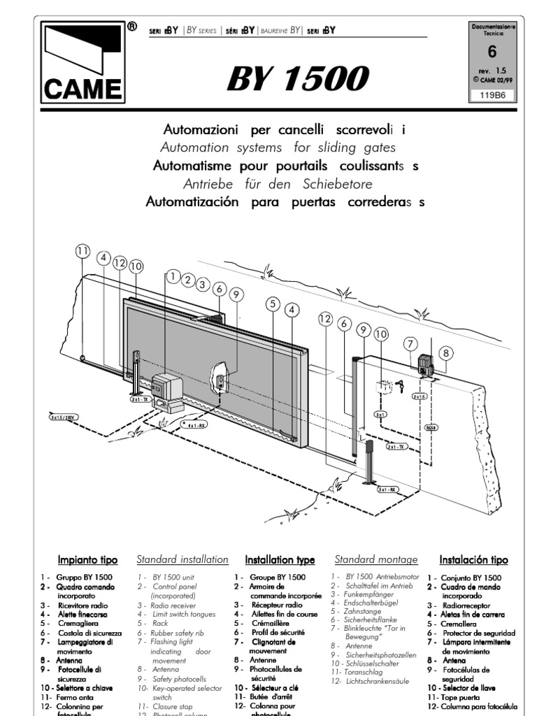 Automation Systems For Sliding Gates Antriebe Für Den Schiebetore | PDF ...