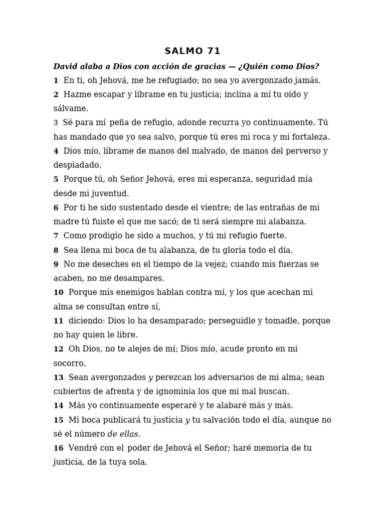 Salmo 71 | PDF