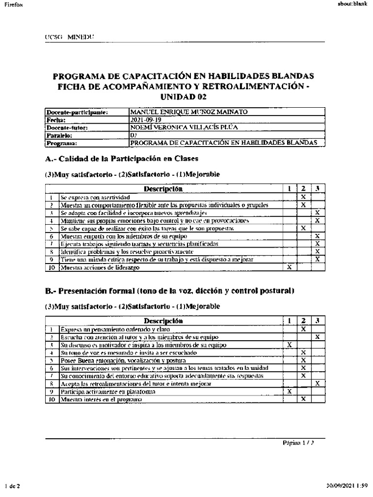Manuel Enrique Muñoz Mainato. Unidad 2 | PDF