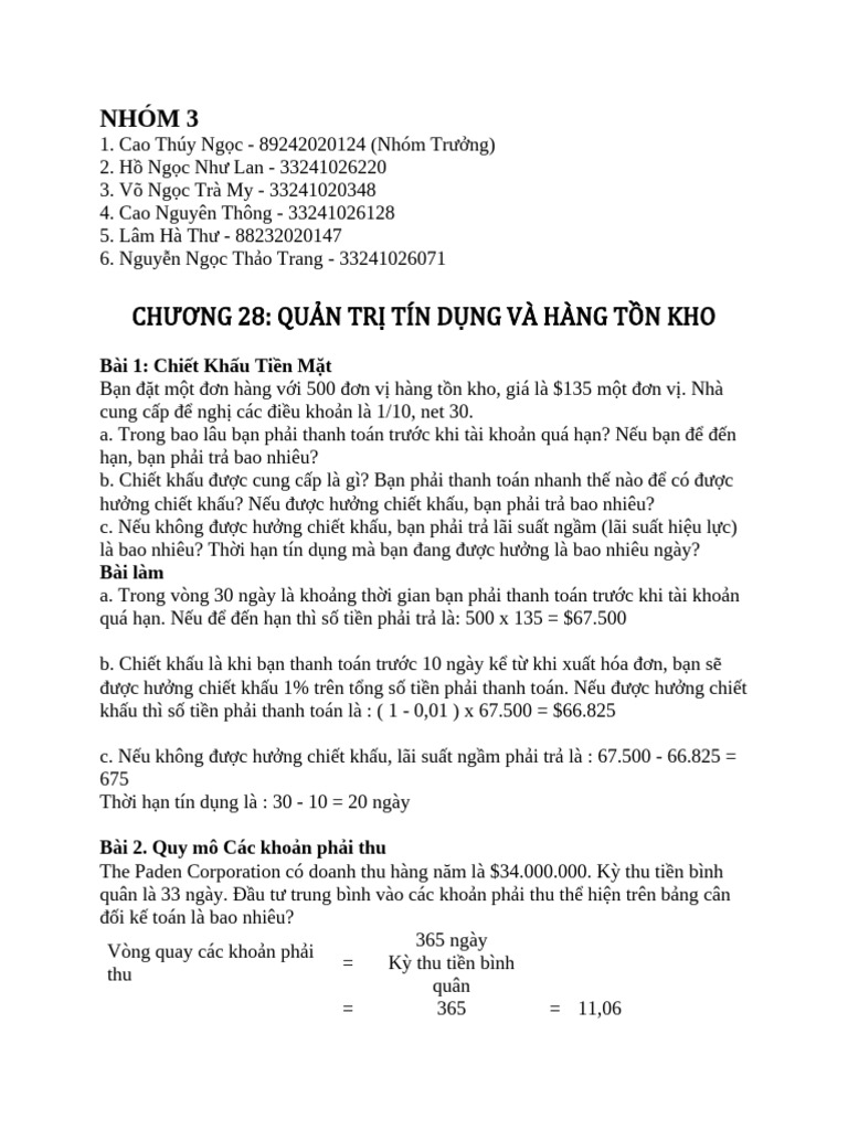 TCDN - Chương 28 | PDF