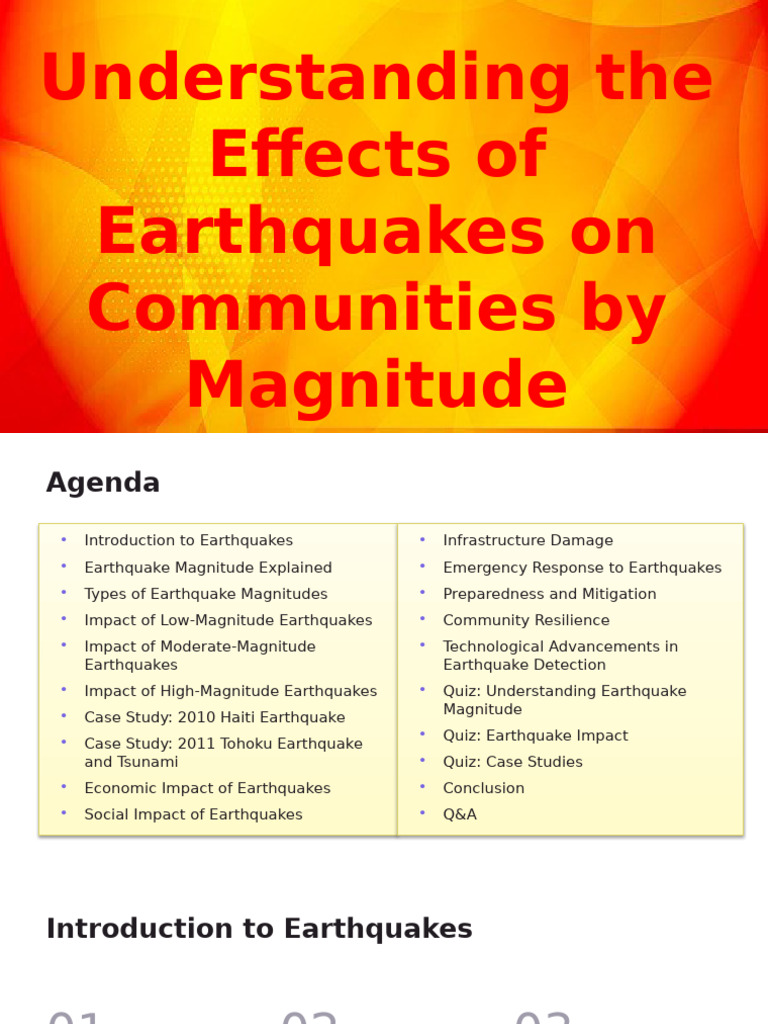 The Effects of Earthquakes On Communities by Magnitude | PDF | Earthquakes | Moment Magnitude Scale