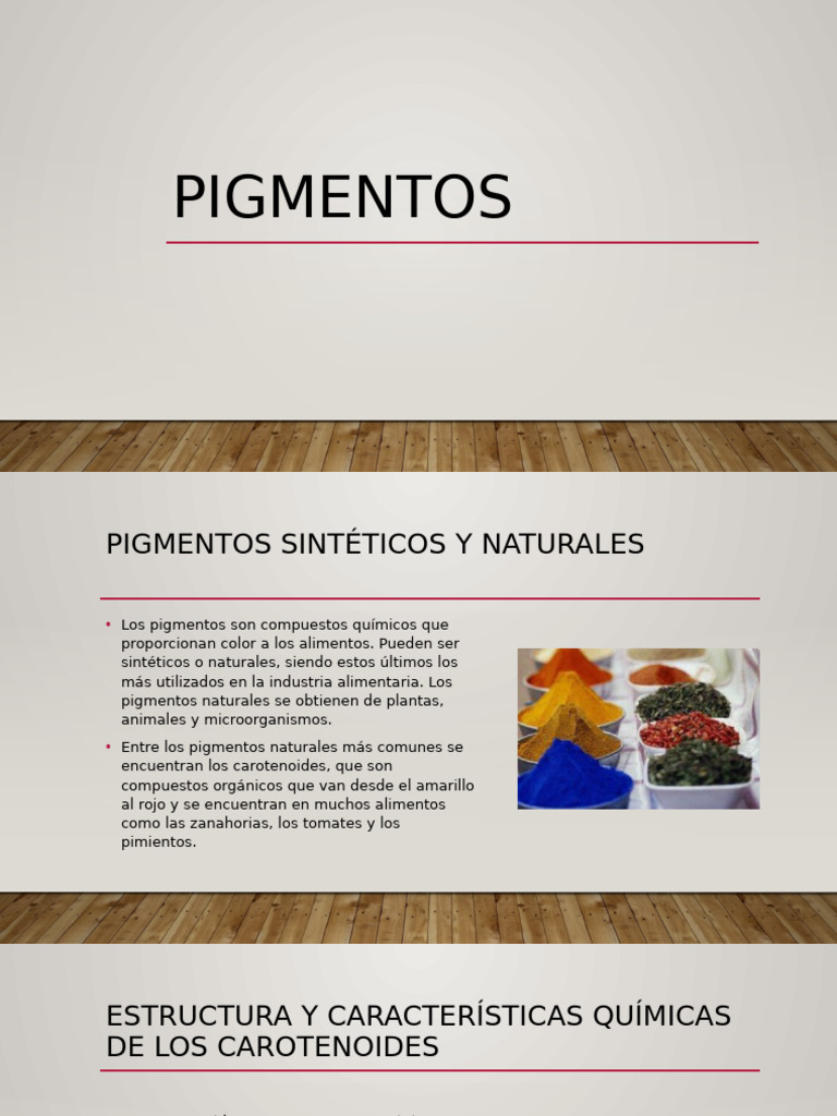 PIGMENTOS | PDF | Carotenoide | Alimentos