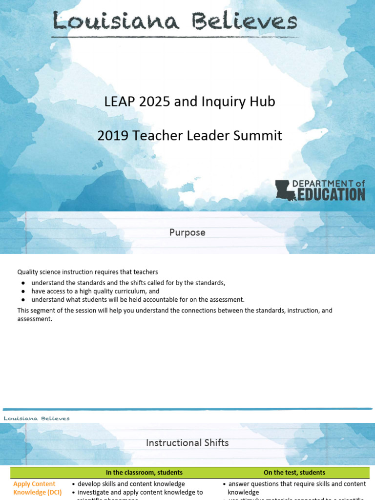 LEAP 2025 Biology Assessment and Inquiry Hub Curriculum | PDF | Science ...