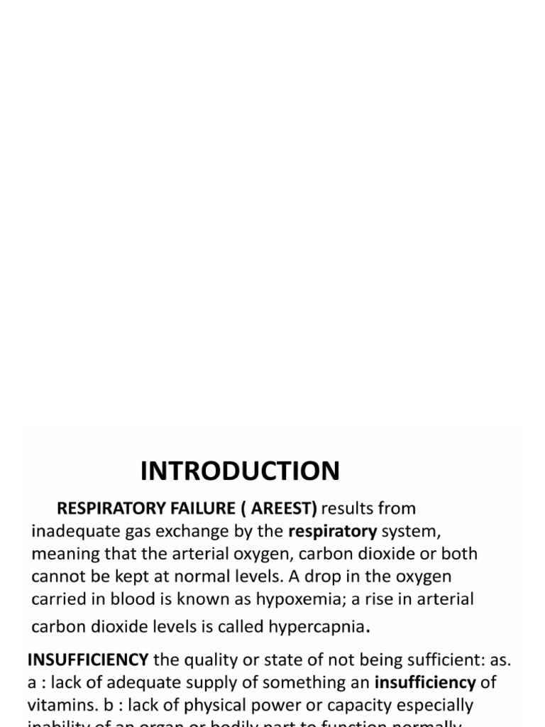 Respiratory Arrest and Insufficiency | PDF